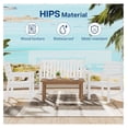 36" Outdoor Coffee Table, Weatherproof HIPS Patio Coffee Tables for ...
