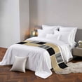 Beige Black Bed Runner Twin Size Vintage Japanese Style Striped Black ...