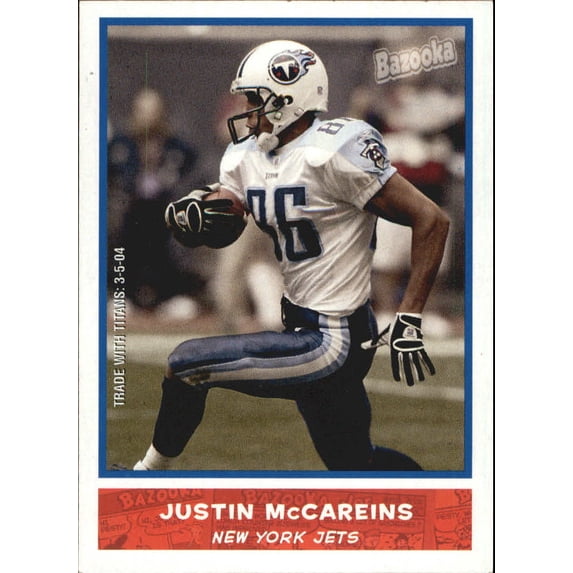 2004 Bazooka Minis #81 Justin McCareins NFL Football Trading Card ...
