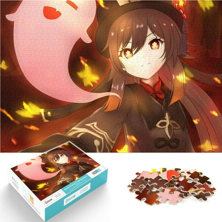 Genshin Impact Diona 1000 Piece Circular Puzzle Brain Intelligence Challenge 26.5"x26.5" Great ...