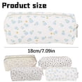 2PCS Large Capacity Canvas Pen Case Floral Stationery Storage Bag ...