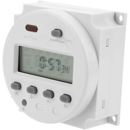 Xizioo CN102A Digital Timer Switch, 12V/24V/110V/220V LCD Electronic ...