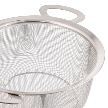 U.S. Kitchen Supply Stainless Steel 3 Quart Wide Rim Mesh Net Strainer ...