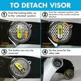 Premium Adjustable Solar Headband Sun Visor - UV Protection, Black ...