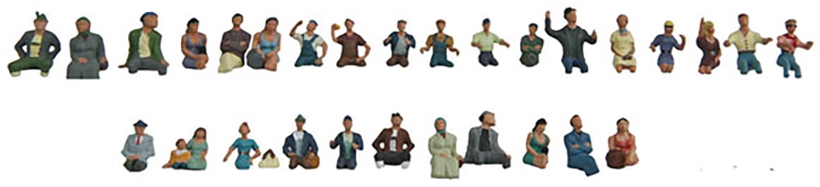 Walthers SceneMaster HO Scale People/Figures Seated Coach Passengers ...