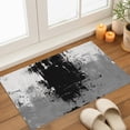 Abstract Art Door Mat Black Grey Wall Mottled Texture Minimalist Modern ...