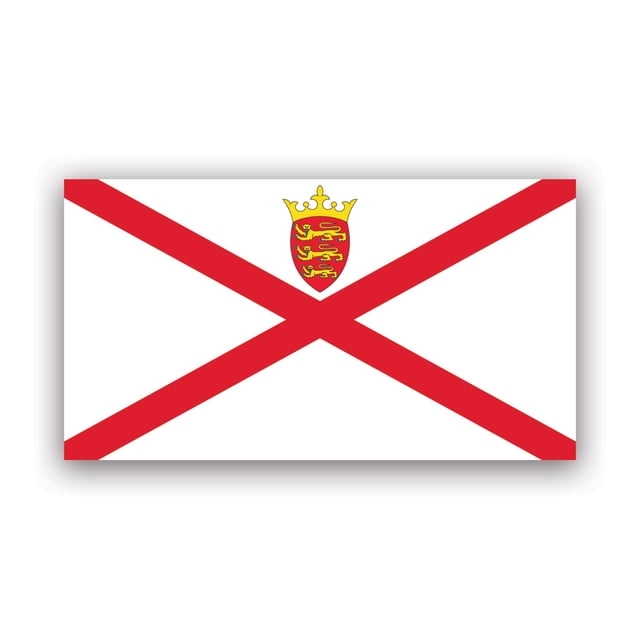Flag of Jersey Sticker Decal - Self Adhesive Vinyl - Weatherproof ...