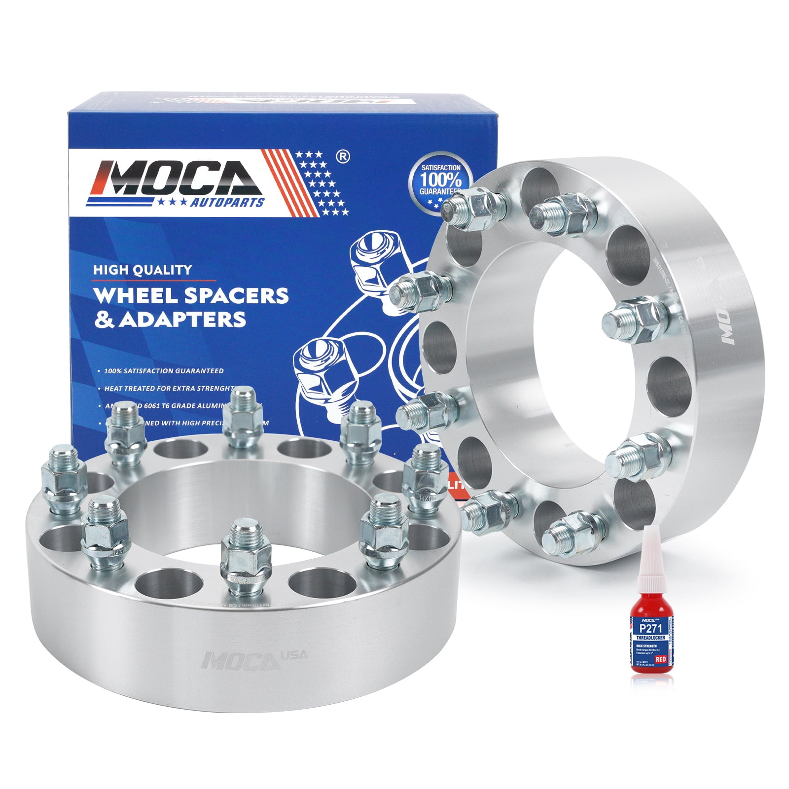 MOCA AUTOPARTS 2PCS 2"(50mm) Wheel Spacers 8x6.69" to 8x6.69" with ...