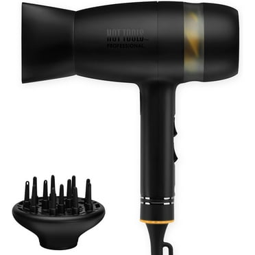 Hot Tools Pro Signature Quiet Air Hair Dryer with Blower Nozzle ...