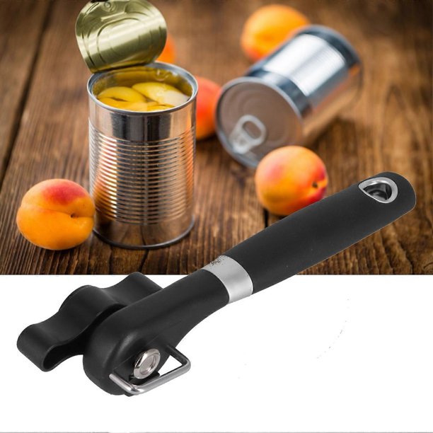 Abrelatas de borde liso, abrelatas manual de acero inoxidable portátil ...