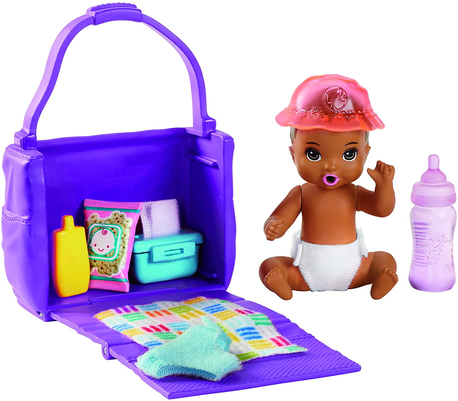 Juego Muñeca Skipper Barbie GHV86 Alimentación Cambio de Pañales con ...