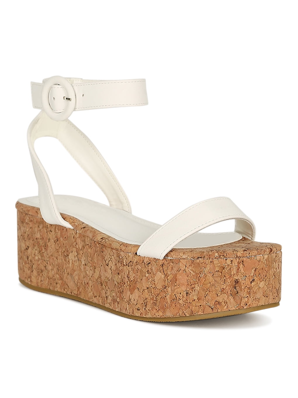 Women Open Toe Ankle Strap Design Midsole Flatform Wedge Sandal 19079 ...