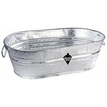 Behrens 16 Gallon Oval Galvanized Steel Tub with Handles for Garden and ...