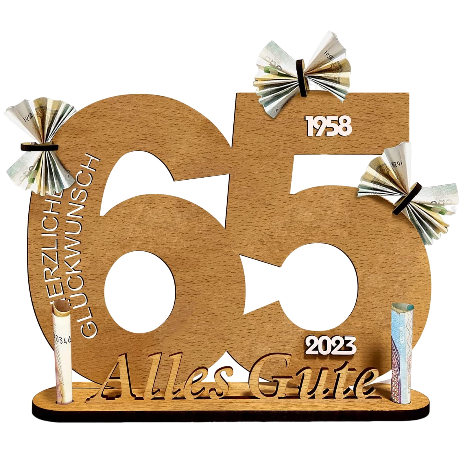 Hesroicy Birthday Money Stand Big Number Best Wishes Letter Curved ...