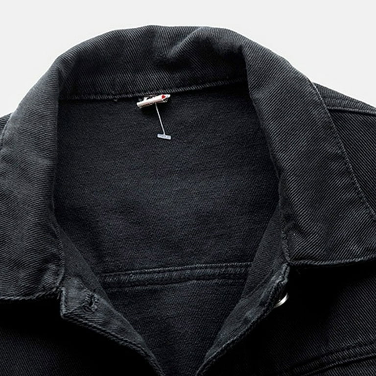 JULMCOMO 2024 Womens Black Denim Jacket Fall Lightweight JULMCOMO 2024 Womens Black Denim Jacket Fall Lightweight