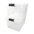 Free Shipping! Homz® 31 Quart Clear See-Thru Plastic Storage Bins with ...