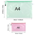 12 Pack A4 Mesh Zipper Pouches with Label Pocket, Waterproof Organizer ...