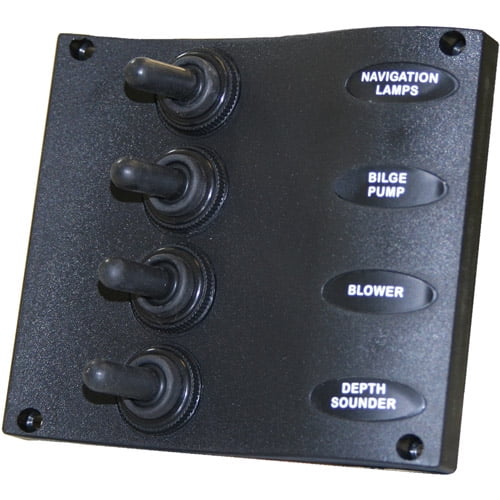 SeaSense 4 Gang Toggle Switch Panel, Wave Design - Walmart.com