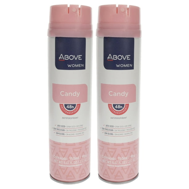 Desodorante antitranspirante 48 horas Above Candy spray 3.17 oz Paquete ...