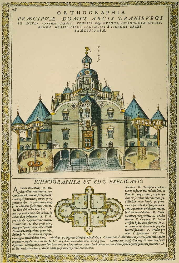 Tycho Brahe 1546 1601 Ndanish Astronomer Tycho Brahes Astronomical Observatory At Uraniborg