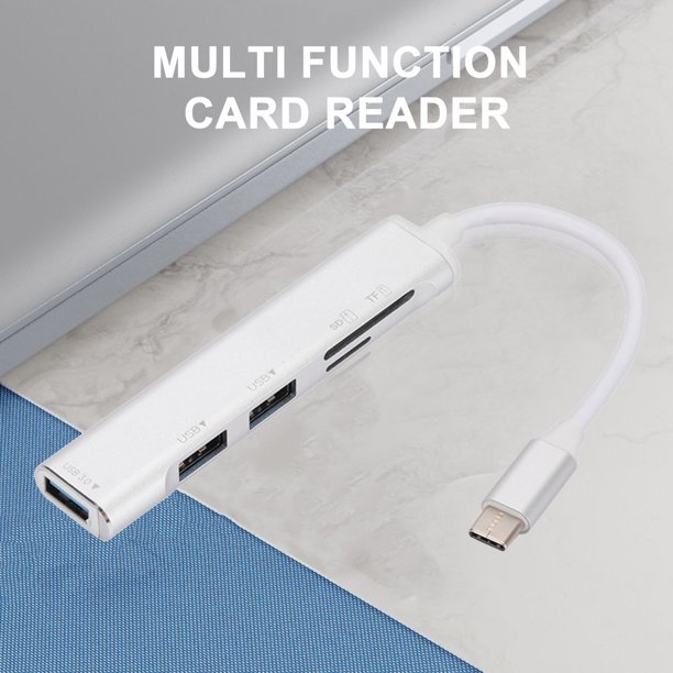 USB Hub Multifunctional TF/SD-card Reader 5-in-1 USB Hub 2.0 Type-C ...