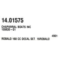 Robalo Boat Raised Emblem Decals | R160 Silver Black Gray Sticker (Set ...