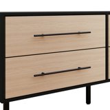 Castle Place Mid-Century 4-Drawer Wooden Dresser, Antique Oak - Walmart.com