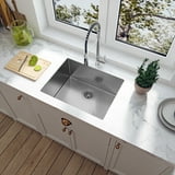 Sinber 23" x 18" x 9" Undermount Single Bowl Kitchen Sink with 18 Gauge ...