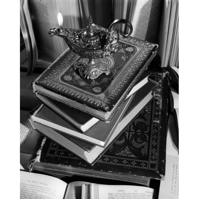 Lamp Of Knowledge Logo With Book