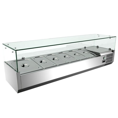 INTBUYING Commercial 59" Refrigerated Countertop Sandwich Pizza Prep ...