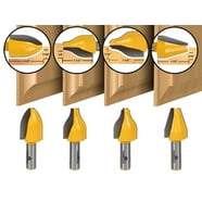 Yonico 12343 - 3 Bit Router Bit Set for Cabinet Doors & Wood, Round ...