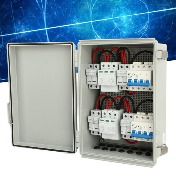 Solar Combiner Box, Wall Mounted 4 in 2 Out DC1000V PV Combiner Box for ...