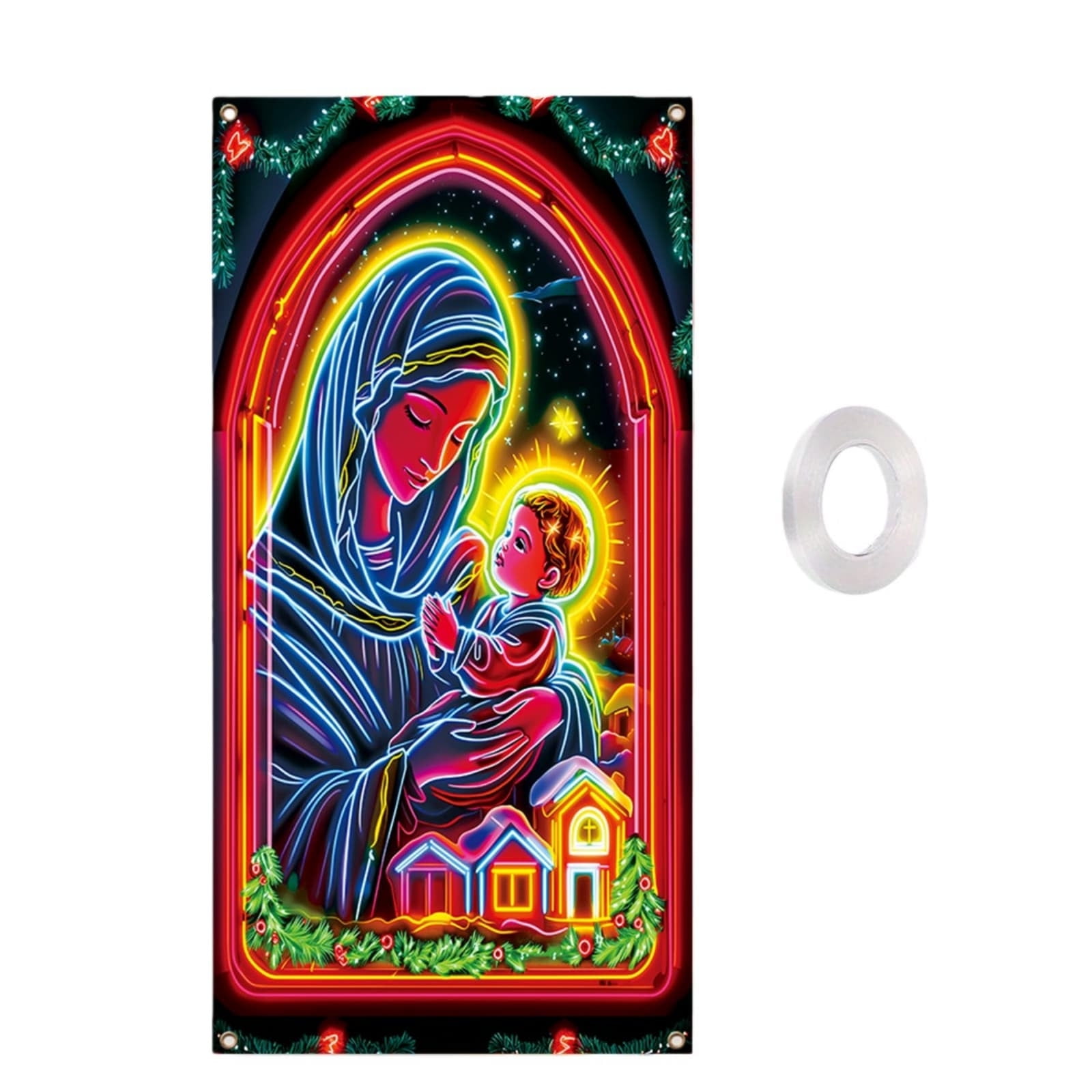 Fluorescent Door Curtain, PVC Light-Up Entrance Cover with ...