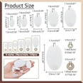 120Pcs 6 Styles Plastic Safety Craft Eyes for Making with Spacer Oval ...