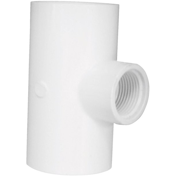 LASCO 402167BC Reducing Pipe Tee, 1-1/4 x 3/4 in, Slip x FIP, PVC, SCH ...