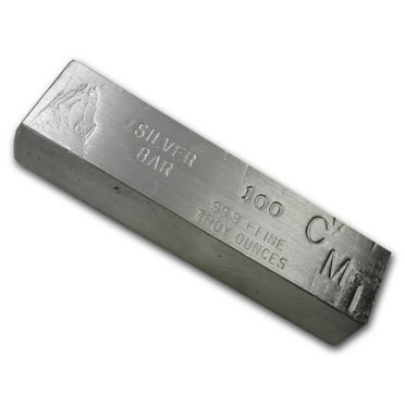 100 oz APMEX Silver Bar - Stackable, .999 Fine Bullion - Walmart.com