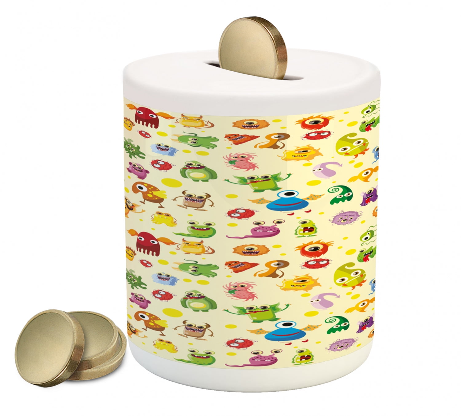 Monster Piggy Bank, Drawings Different Cartoon Style Characters ...