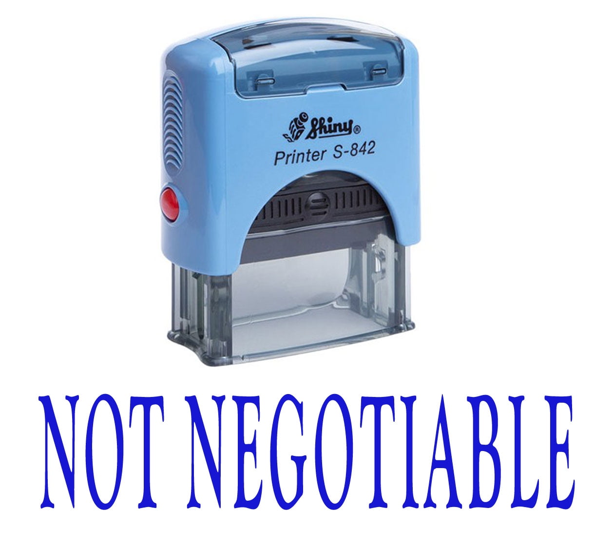 NOT NEGOTIABLE Self Inking Rubber Stamp Office Stationary Custom Shiny ...