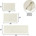 Beautyrest Plume Reversible Cotton Bathroom Rug, Ivory - 24x72 ...