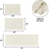 Beautyrest Plume Reversible Cotton Bathroom Rug, Ivory - 24x72 ...