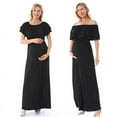 Shtxozhi Womens Off Shoulder Maternity Dress Breastfeeding Pregnancy