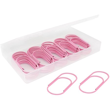 Pink Jumbo Paper Clips, Large, Non-Skid and Smooth, 50 Clips/Box ...
