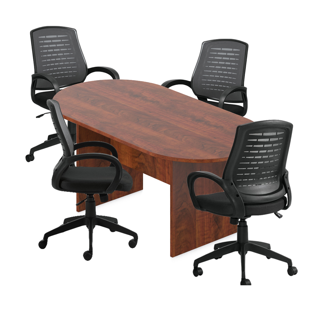 GOF 6FT, 8FT, 10FT Conference Table Set with Chairs (G10902B) Cherry ...