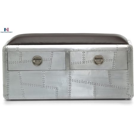 Aviator 2 Drawer Bench Home and Office Decor Collection | Walmart Canada