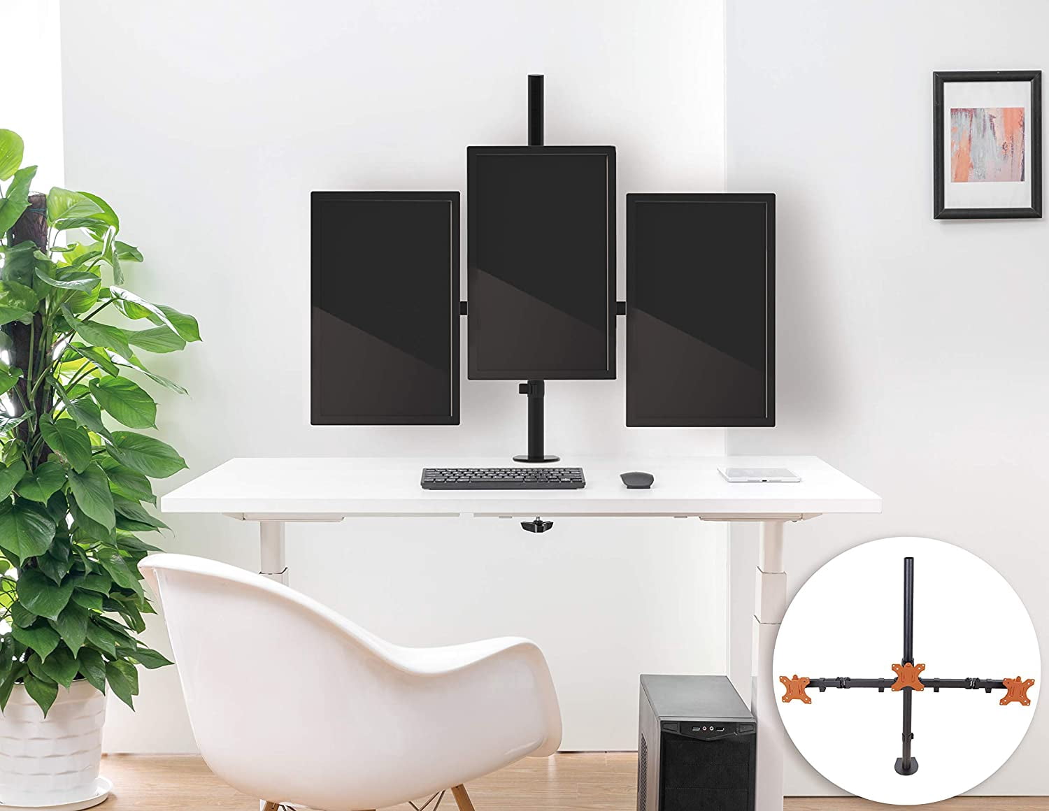 Stand Steady Triple Monitor Mount| Clamp-On Height Nepal | Ubuy