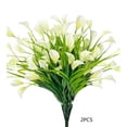Artificial Calla Lily Bouquet 2Pcs, Plastic Artificial Flowers for ...
