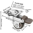 4 Pack 1-inch Small Caster Wheels with 2 Brakes + Screws - 200 lbs ...