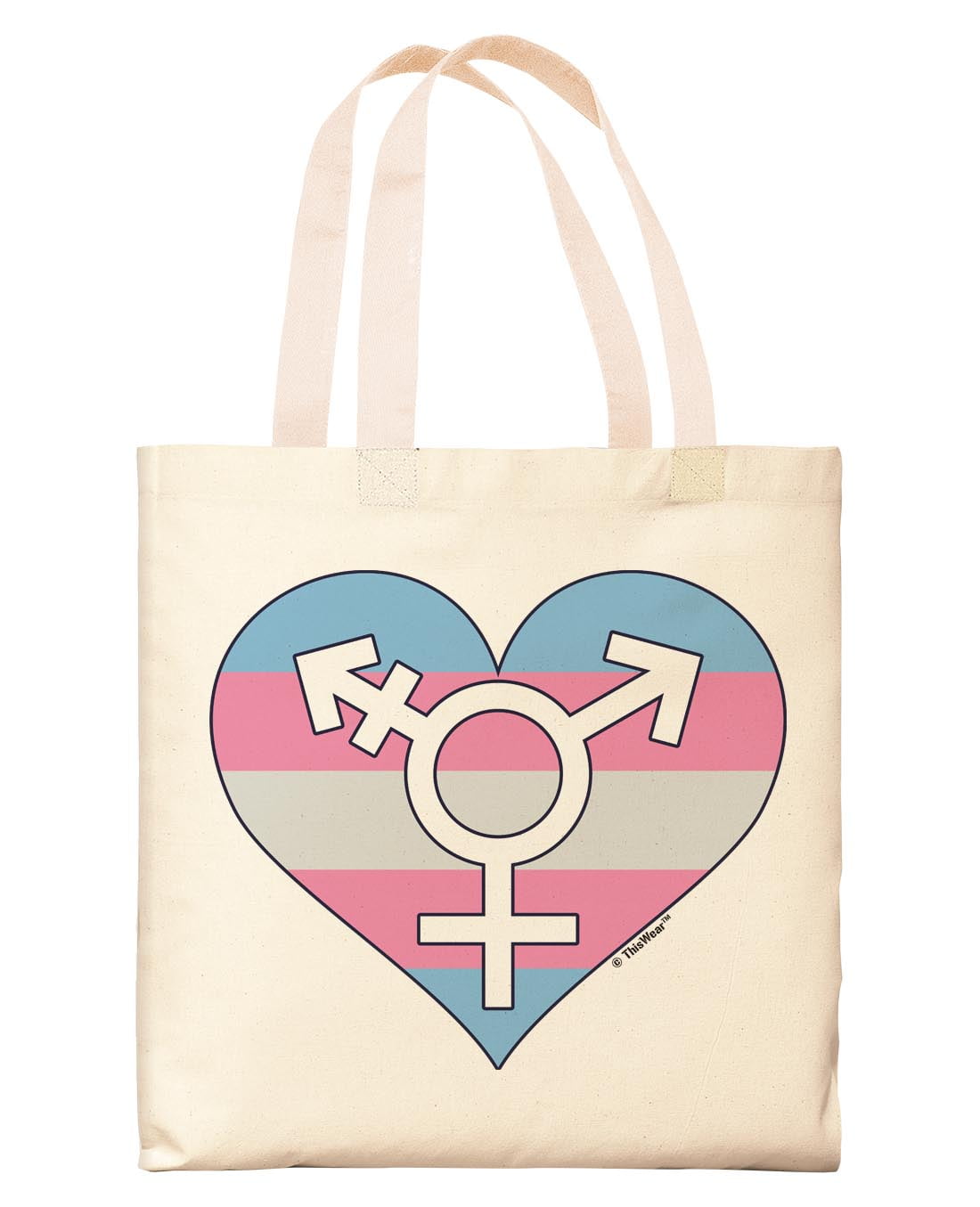 ThisWear Transgender Pride Gifts Transgender Flag Heart Symbol Natural ...