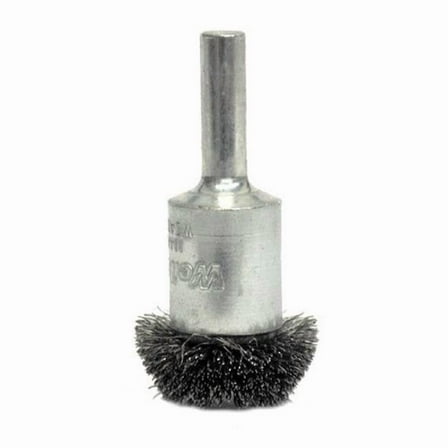 Weiler Stem-Mounted Circular Flared End Brushes, Steel, 16,000 rpm, 2 3 ...