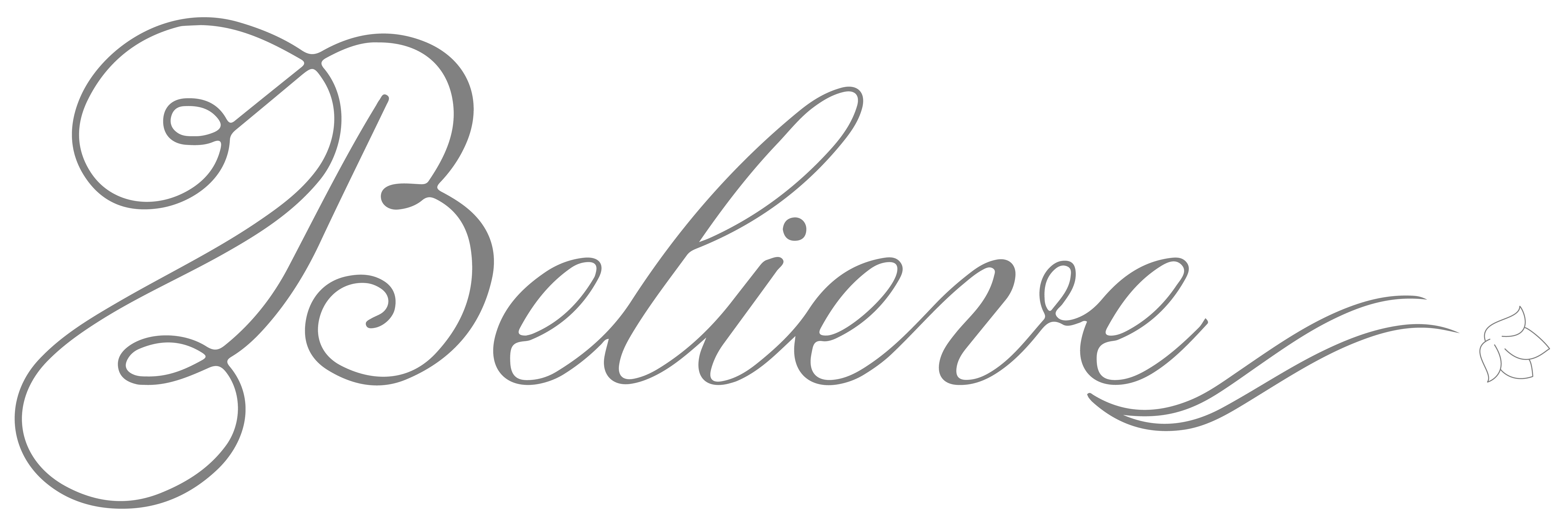 Believe Vinyl Decal Sticker Quote - Small - Gray - Walmart.com